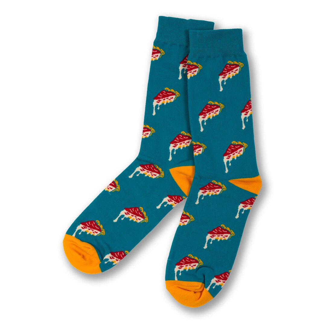 Chicago Deep Dish Pizza Dress Socks - Chicago Socks, Pizza Socks ...
