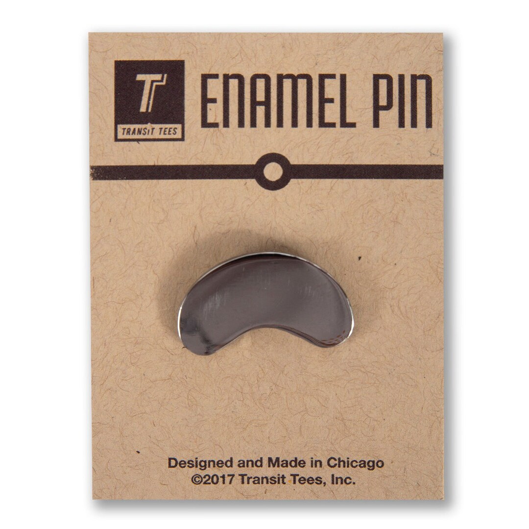 Mirror Bean Enamel Pin - Cast in Mirror Chrome Metal - Cloud Gate Pin ...