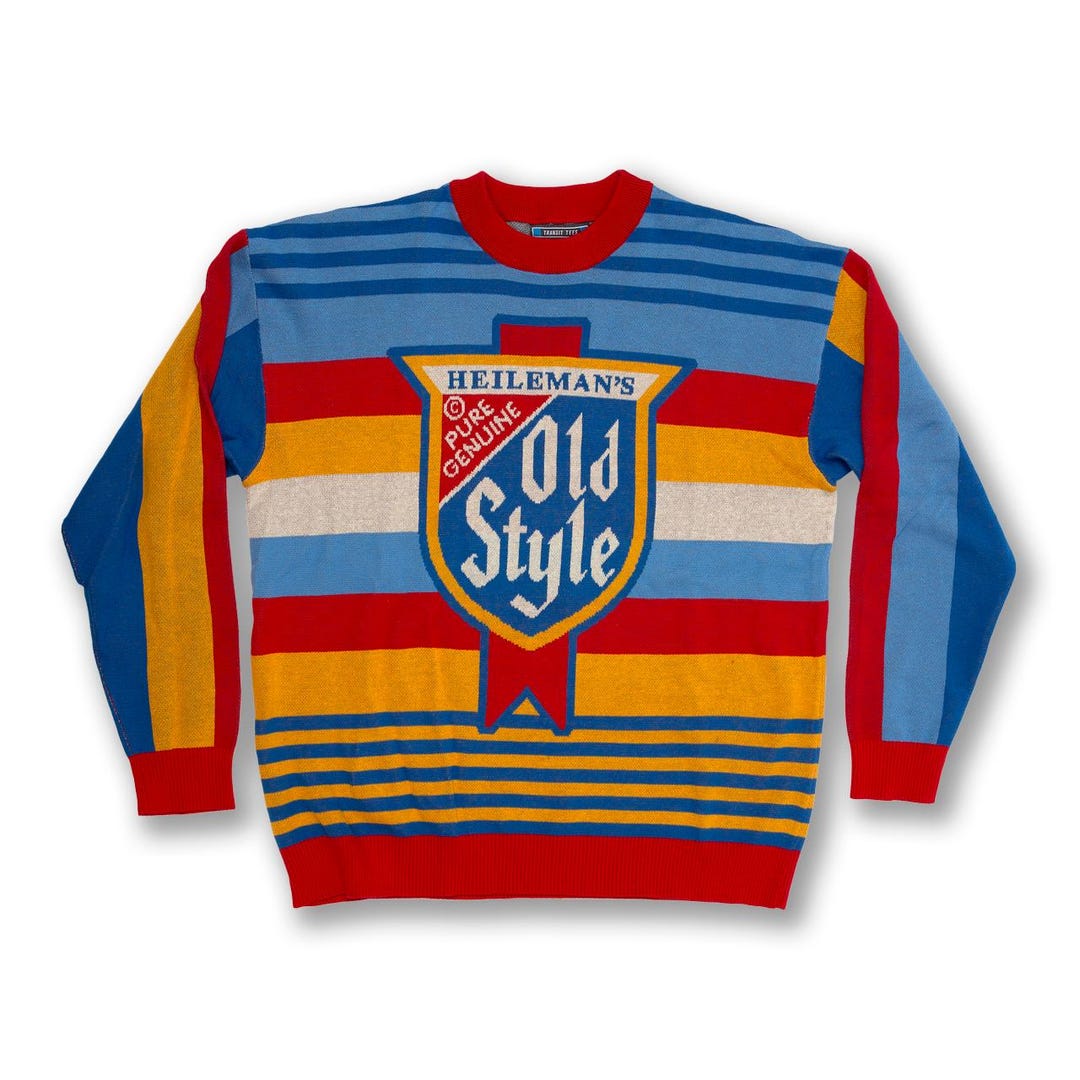 Old Style Vintage Stripe Knit Sweater - Unisex - Midwest Beer, Old ...