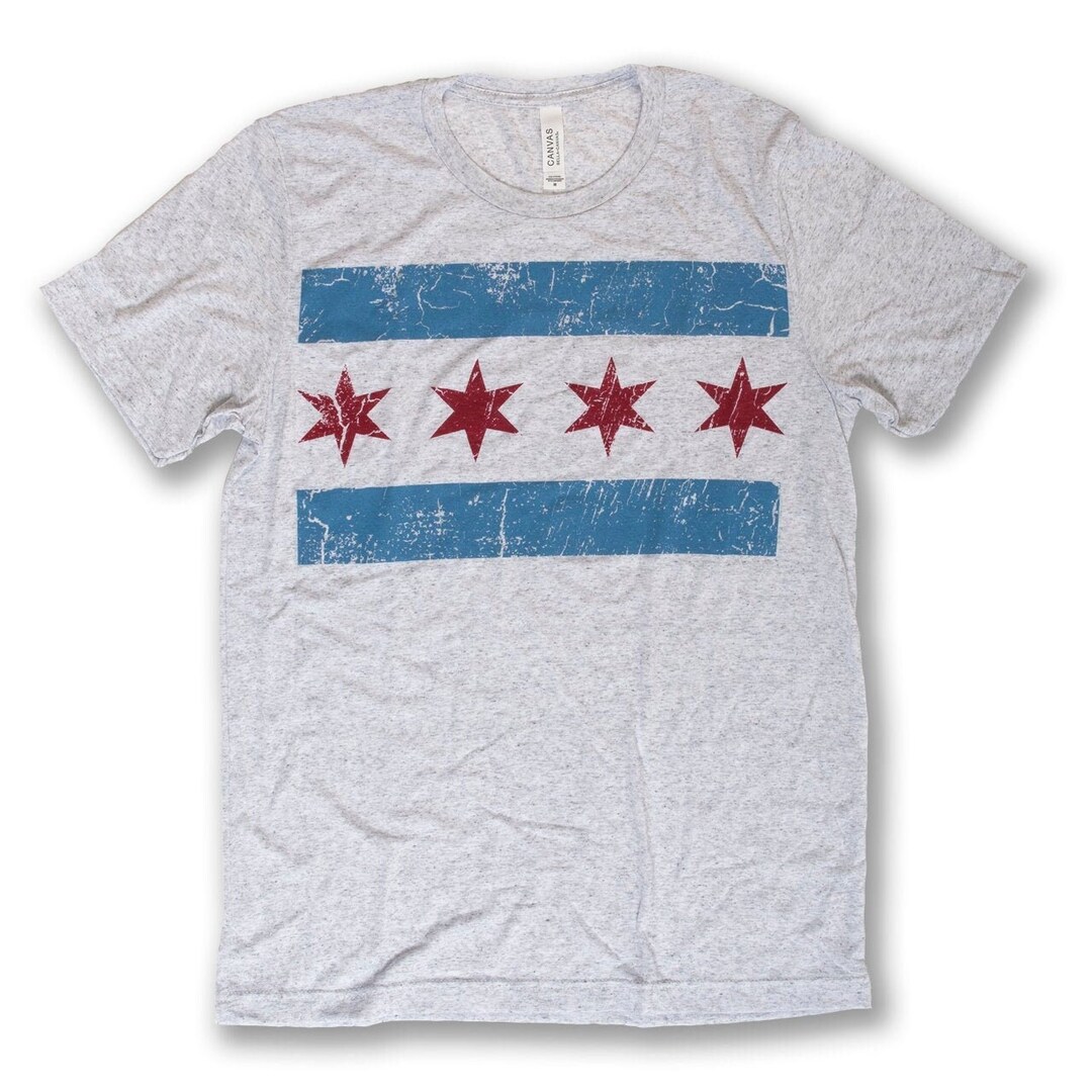 Distressed Chicago Flag Tee Men's/Unisex Chicago Flag Tee, Distressed ...