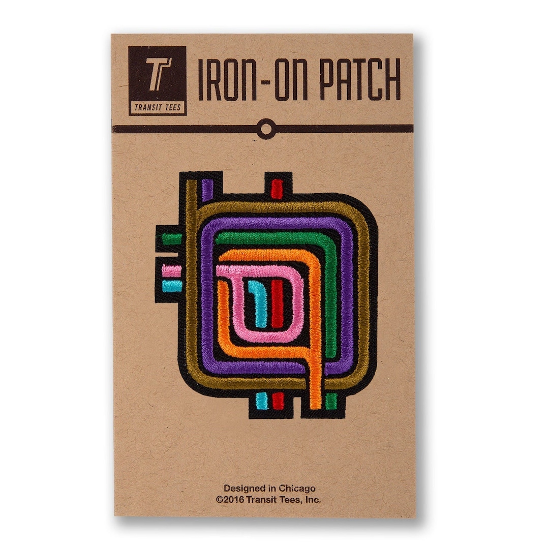 Loop Stripe Patch - Chicago Patch, Chicago Train Lines Gift, Iron on ...