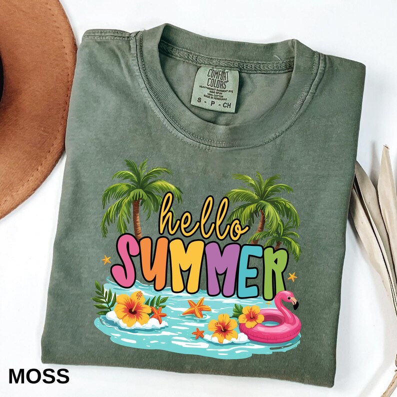 Comfort Colors® Hello Summer Shirt, Beach Shirts, Cute Shirts, Tshirt ...