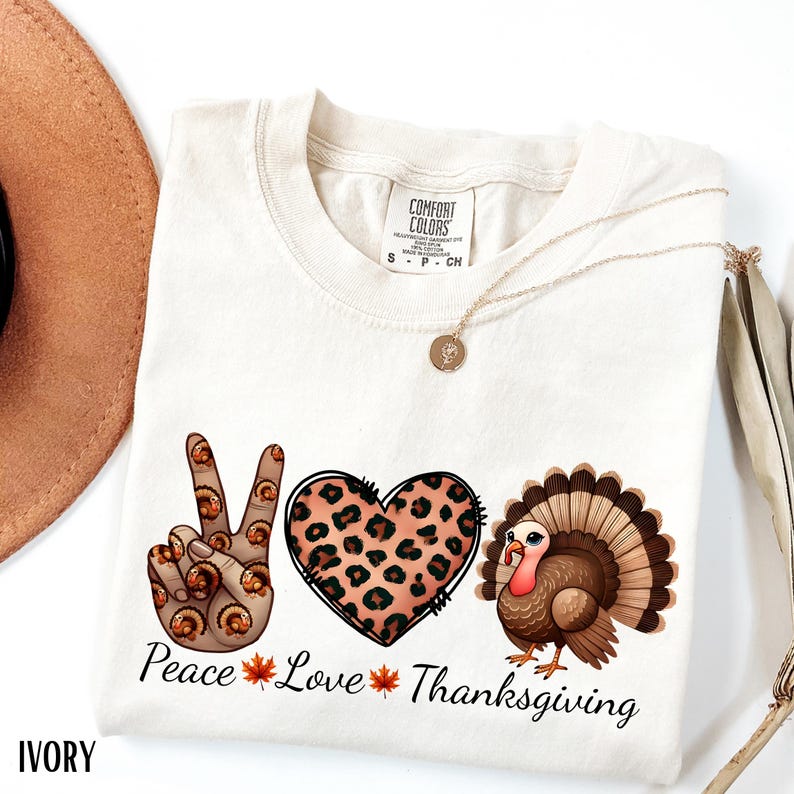 Thanksgiving Turkey Shirt, Peace Heart Shirt, Family Shirt ...