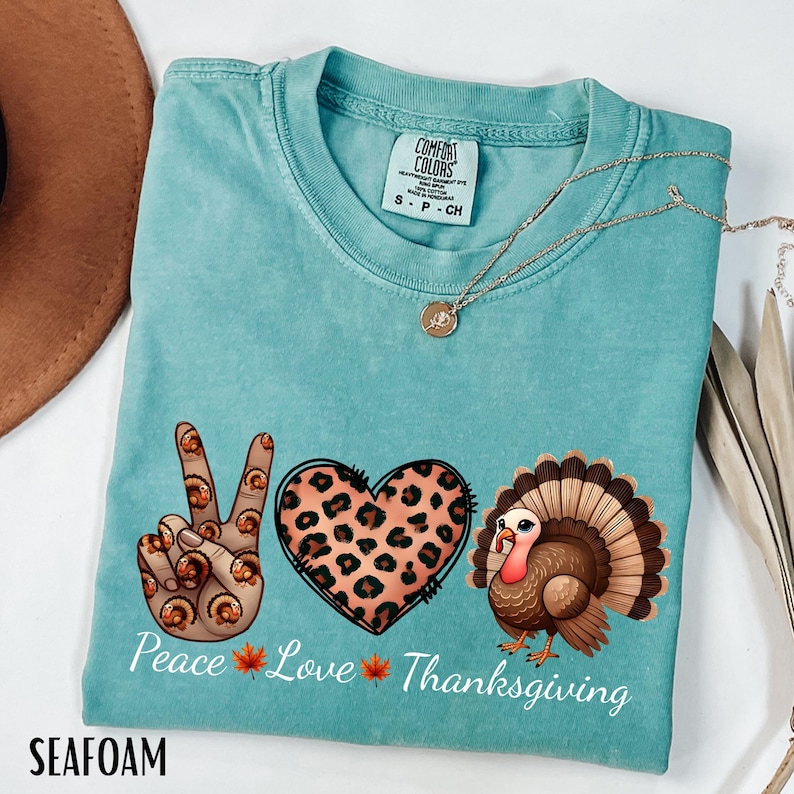 Thanksgiving Turkey Shirt, Peace Heart Shirt, Family Shirt ...