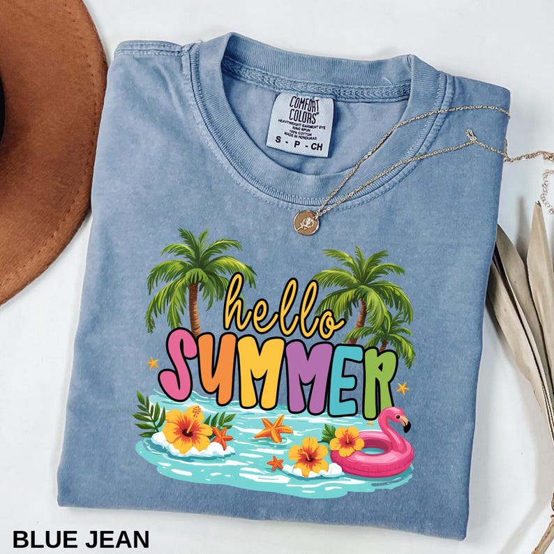 Comfort Colors® Hello Summer Shirt, Beach Shirts, Cute Shirts, Tshirt ...