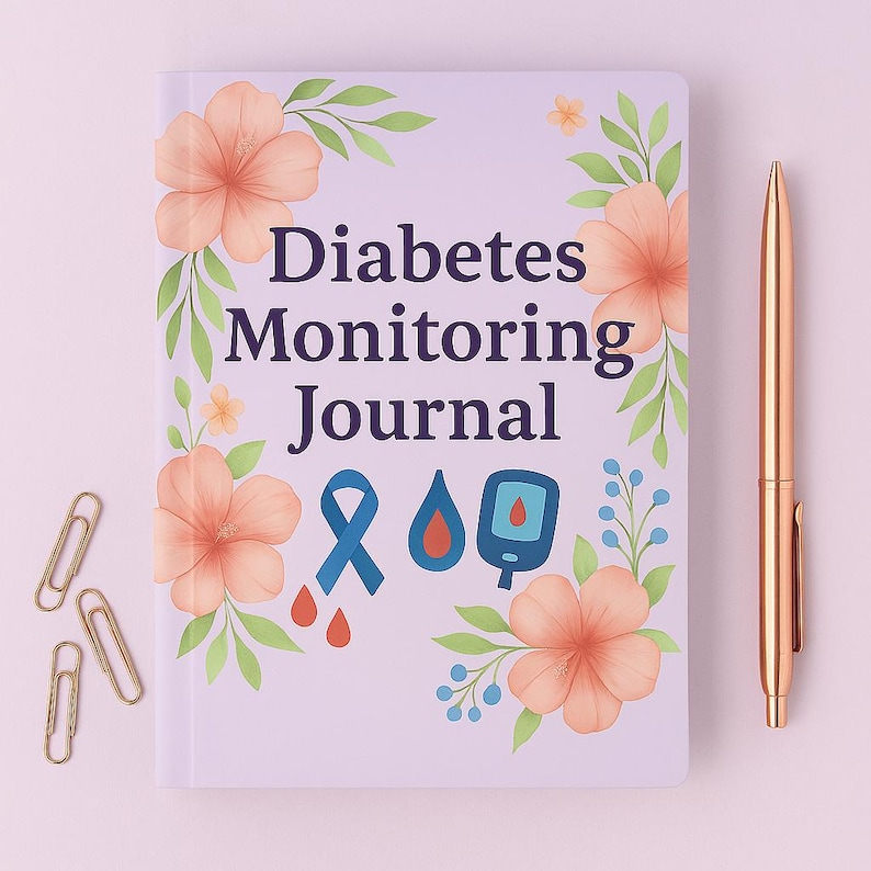 Diabetes Journal Printable – A5 Pastel Glucose Tracker, Insulin Logbook ...