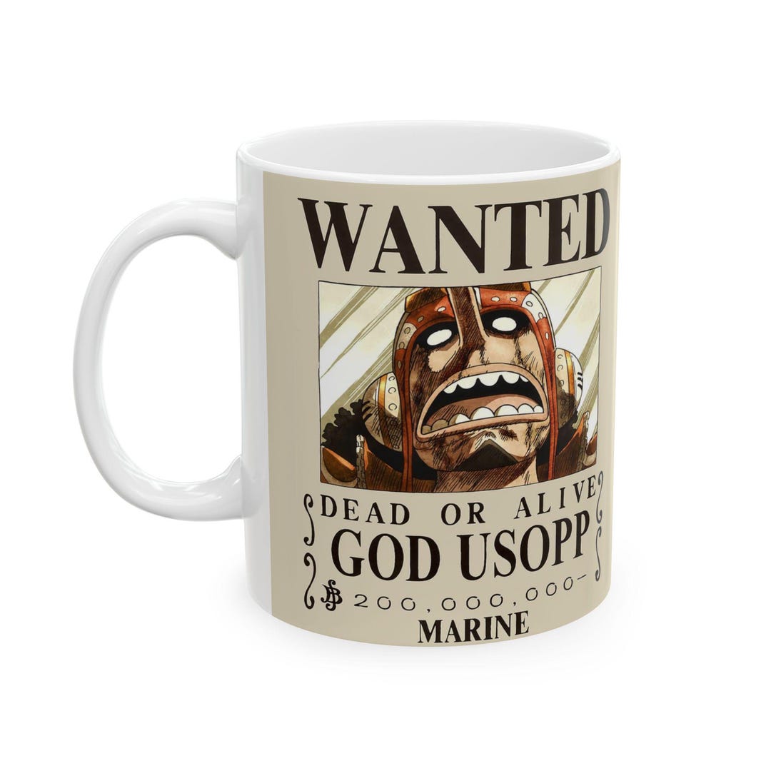 Spanish Wanted Poster Mug, Mug Wanted Usopp - One Piece, Pirate Coffee ...