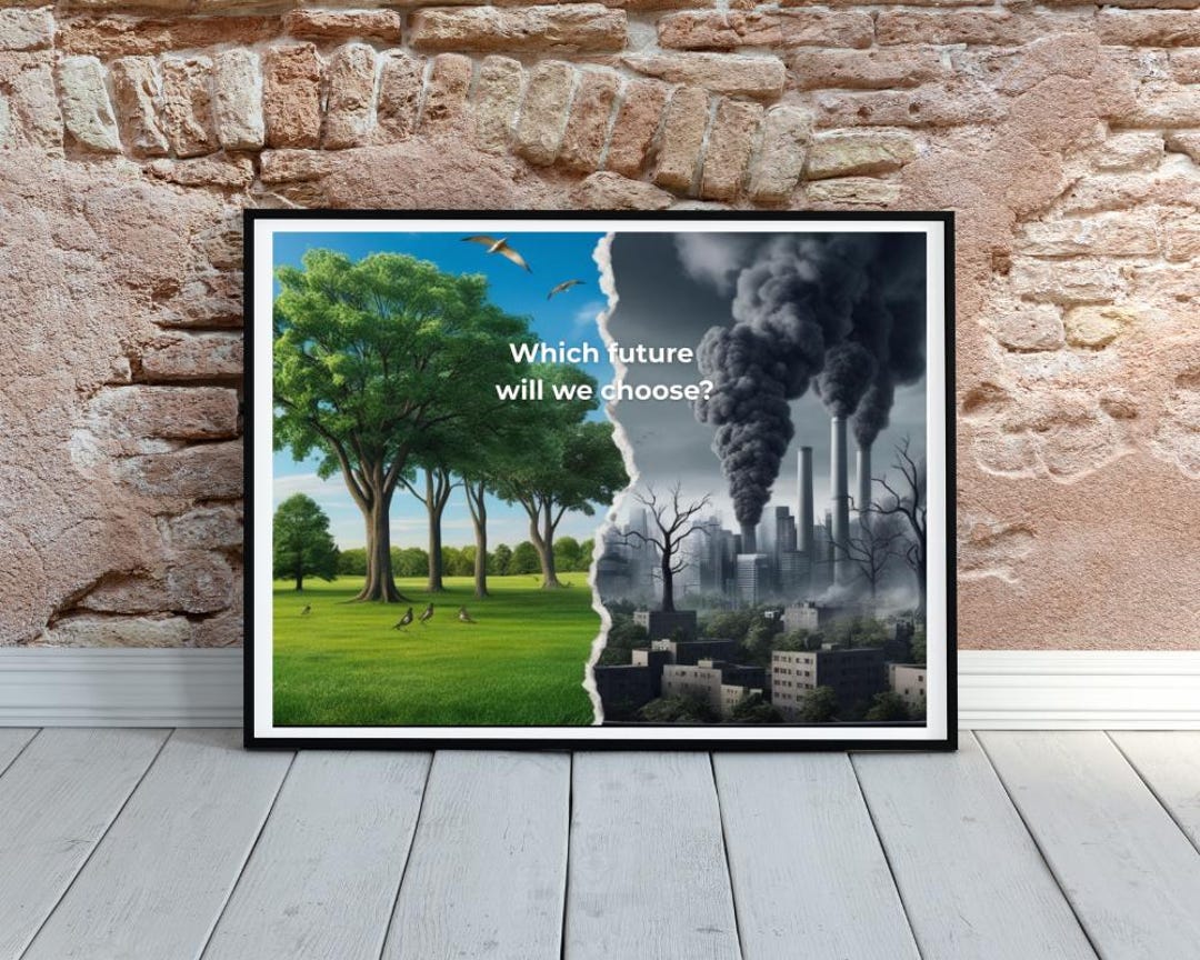 Climate Change Art | Earth Art Printable | Climate Poster “which Future ...