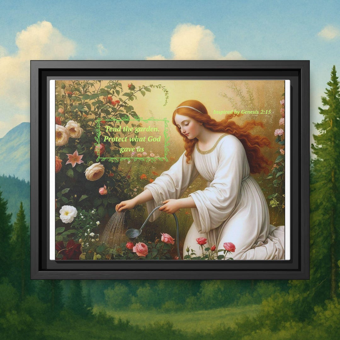 Virgin Mary Bible Quote Art, Scripture Quote, Framed Wall Decor, Canvas ...
