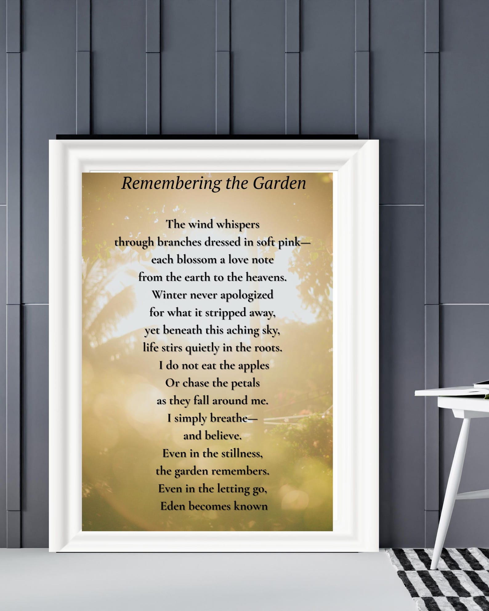 Remembering the Garden – Printable Nature-inspired Poem, Spiritual ...