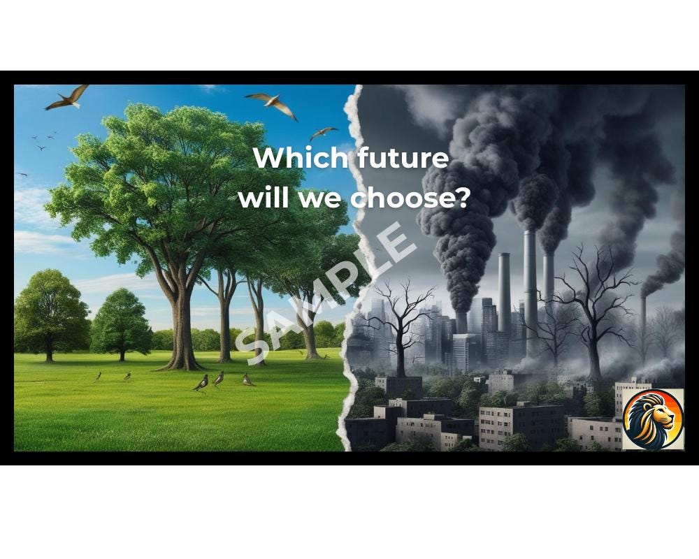 Climate Change Art | Earth Art Printable | Climate Poster “which Future ...