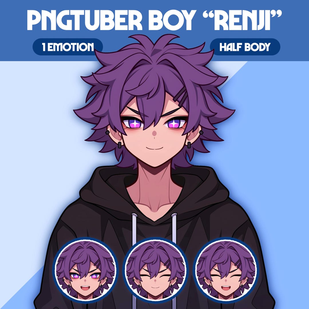 Cute Pngtuber Model | Male Pngtuber Premade Model | Veadotube Model ...