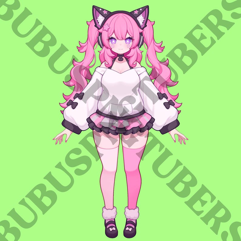 Cute Pngtuber Model | Girl Pngtuber Premade Model | Veadotube Model ...