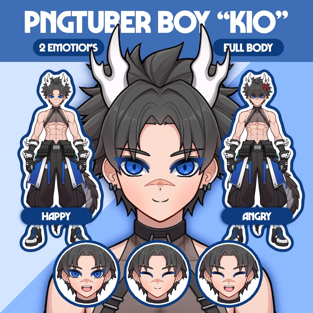 Cute Pngtuber Model | Male Pngtuber Premade Model | Veadotube Model ...