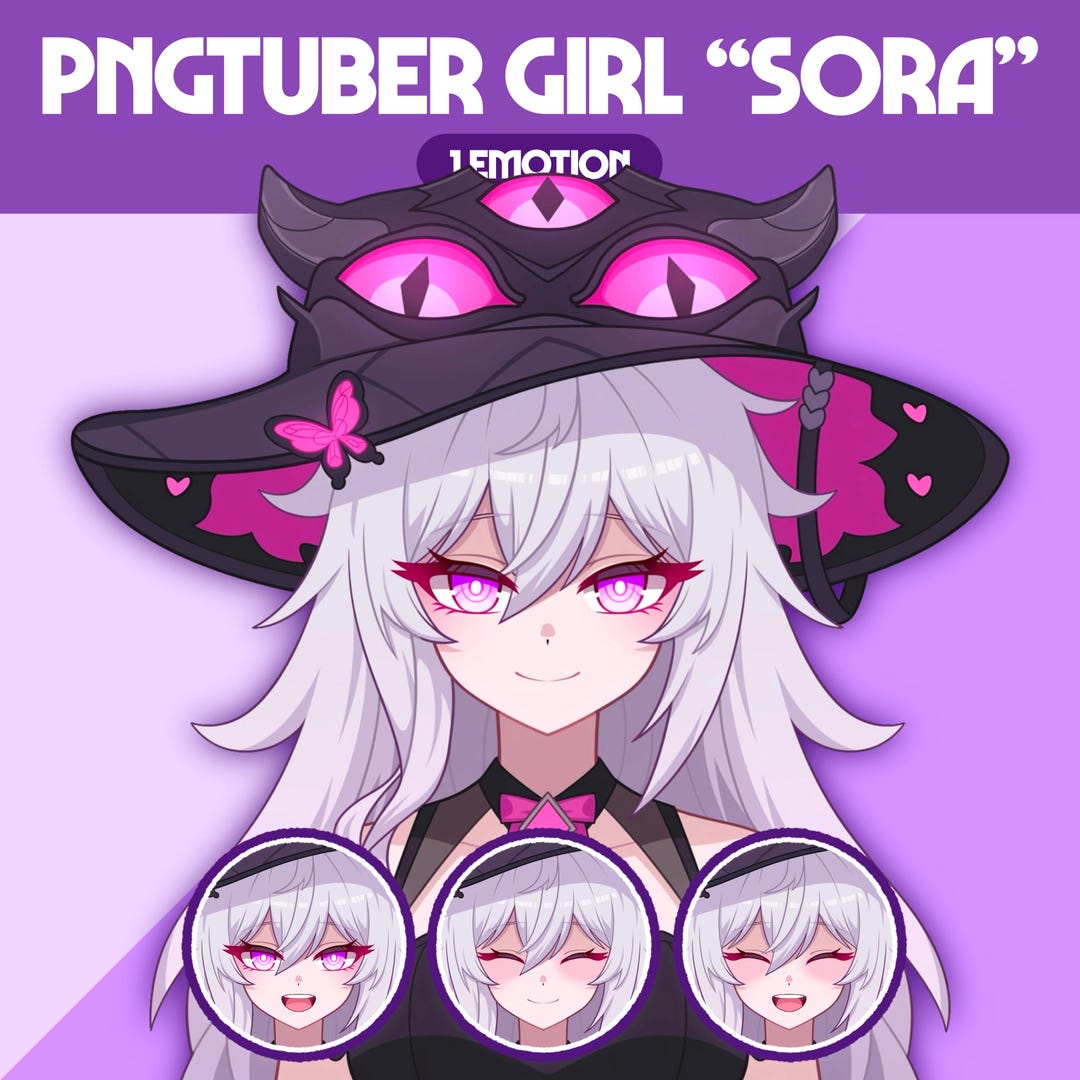 Cute Pngtuber Model | Girl Pngtuber Premade Model | Veadotube Model ...