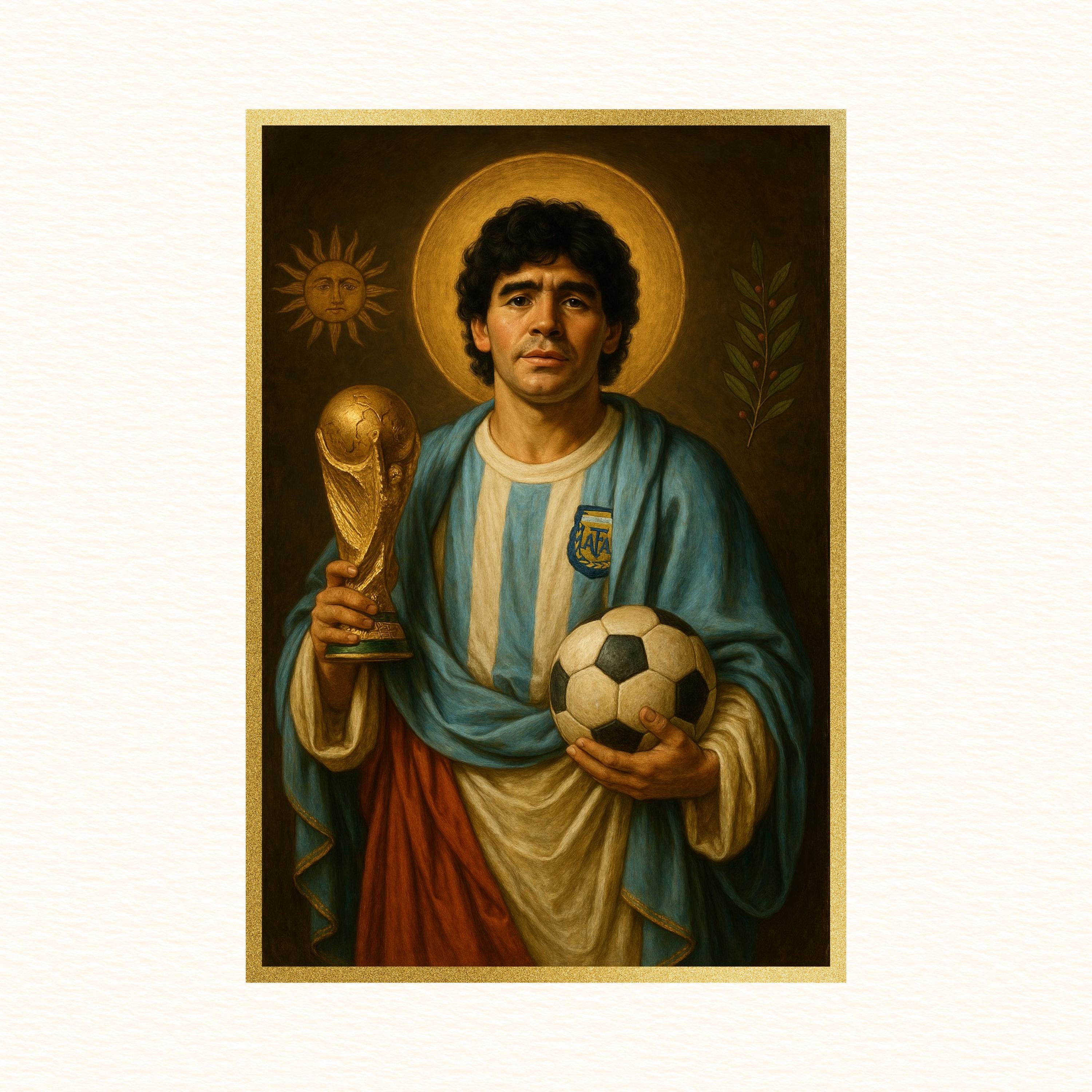 Saint Maradona | Sacred Game Series | Argentina Soccer Print, Soccer ...