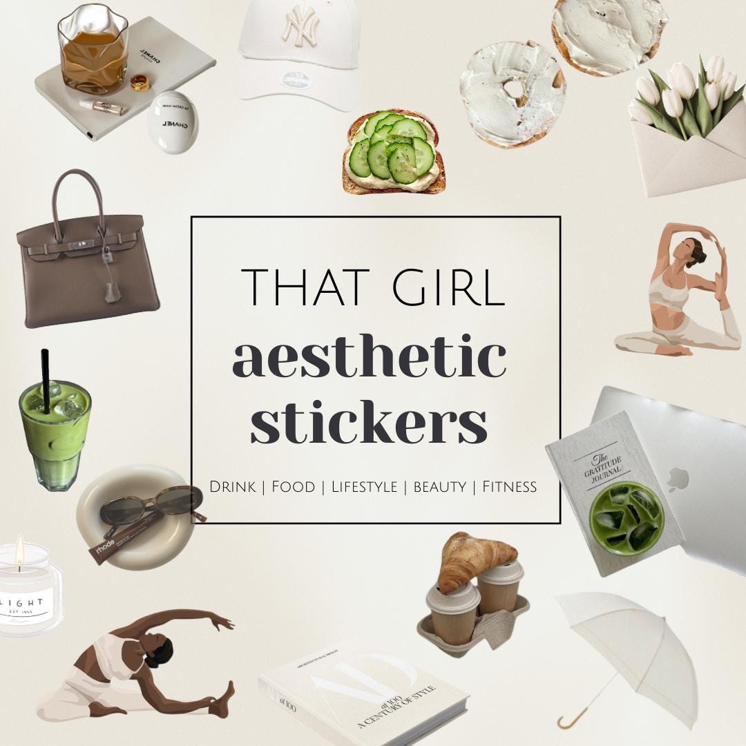Digital Stickers | THAT GIRL Aesthetic Stickers | It Girl Stickers ...