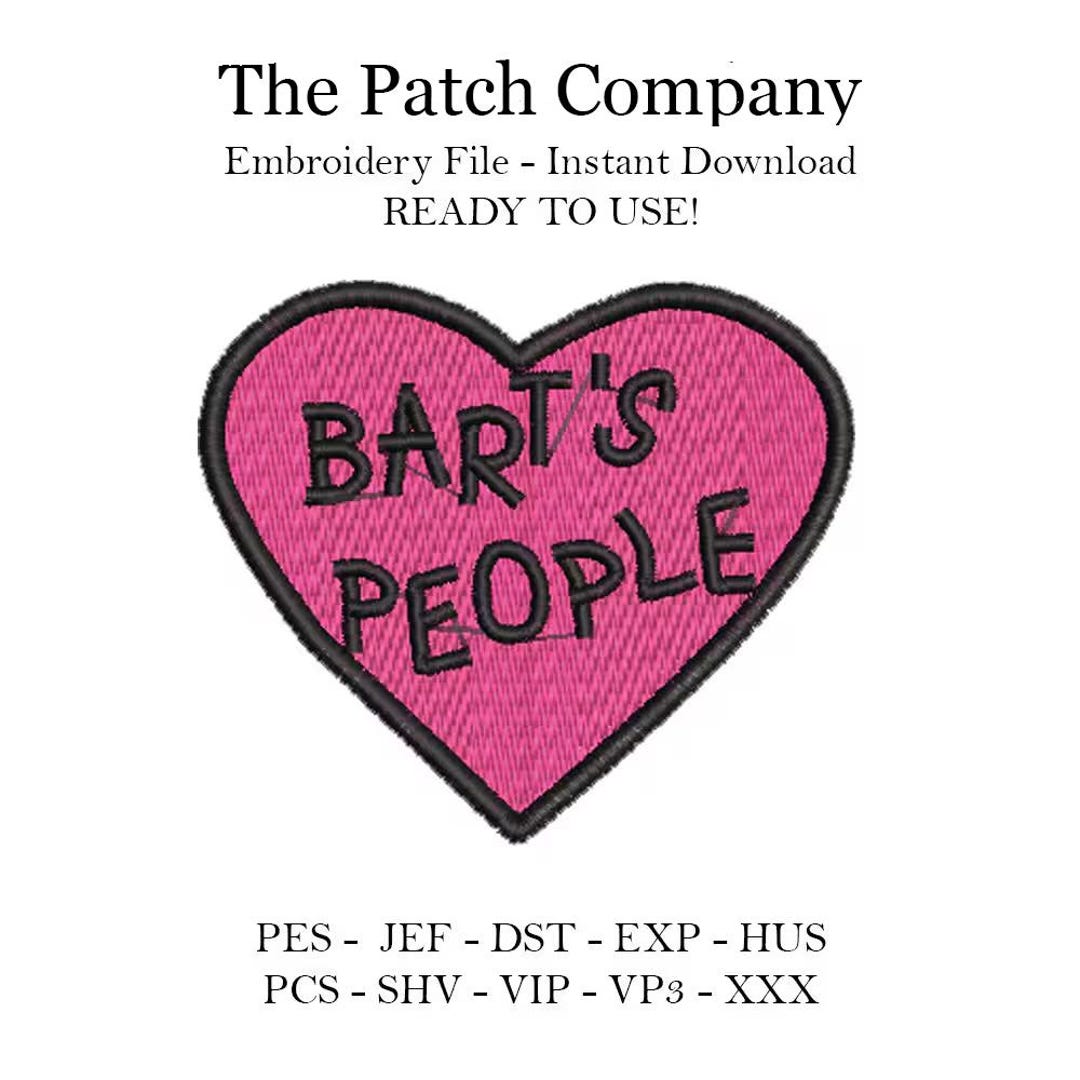 Barts People Simpsons Embroidery File Matrix Heart the Yellows Animated ...