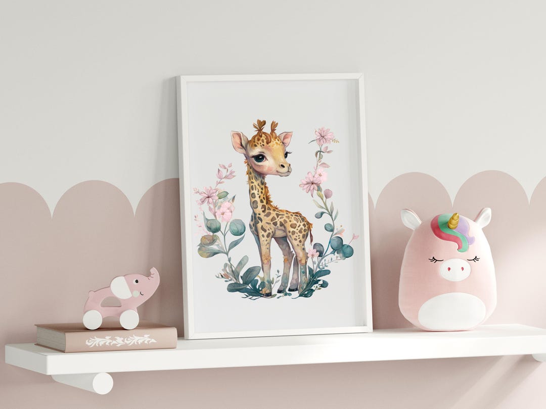 Baby Giraffe Digital File for Bedroom Wall Art, Home Decor, Perfect for ...