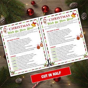 Christmas Plate on Your Head Game, Holiday Drawing Game, Christmas ...