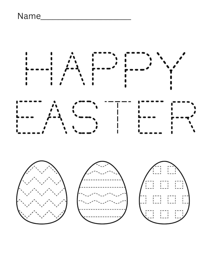 Easter Preschool / Kindergarten Math Worksheets | Counting, Tracing ...