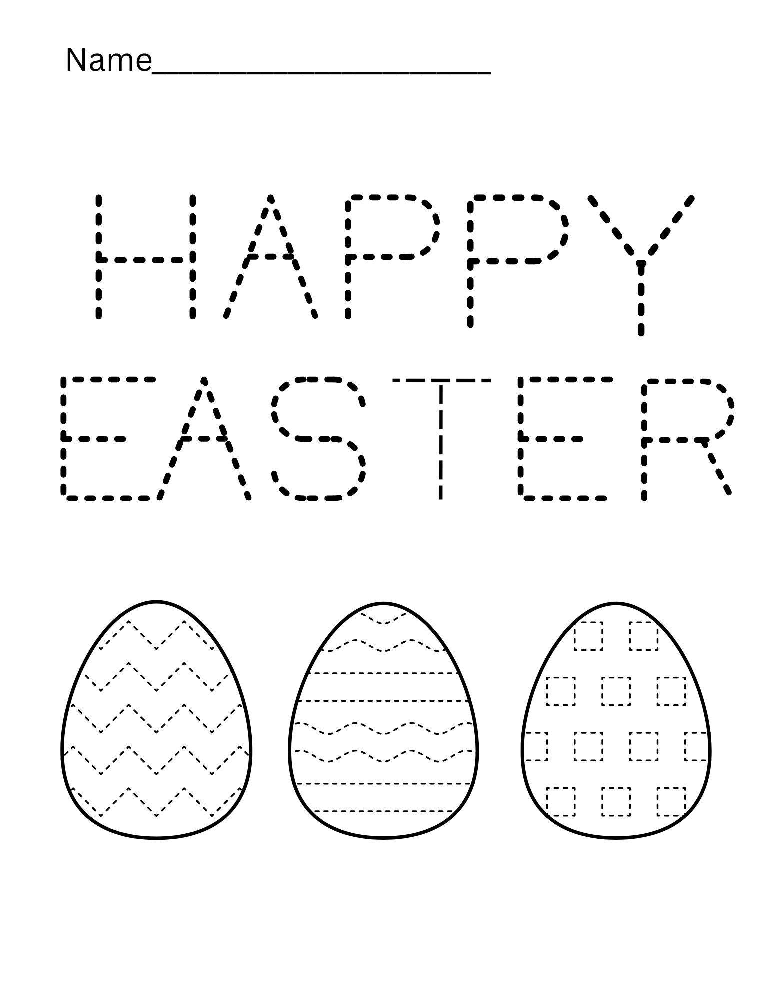 Easter Preschool / Kindergarten Math Worksheets | Counting, Tracing ...