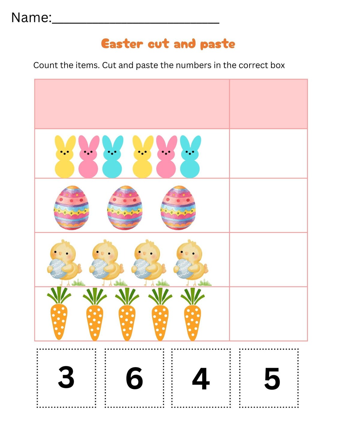 Easter Preschool / Kindergarten Math Worksheets | Counting, Tracing ...