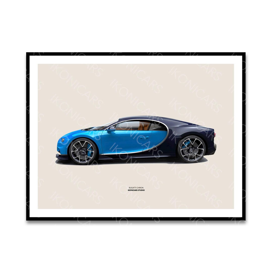 Bugatti Chiron - Bugatti Posters, Gifts for Car Lovers, Printable Car ...