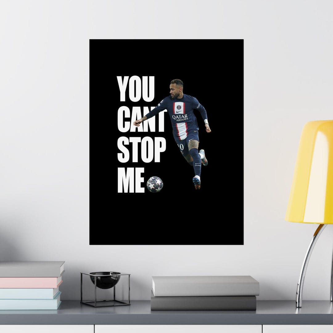 Neymar Jr Poster - Matte Vertical Posters, Soccer Player Wall Art ...