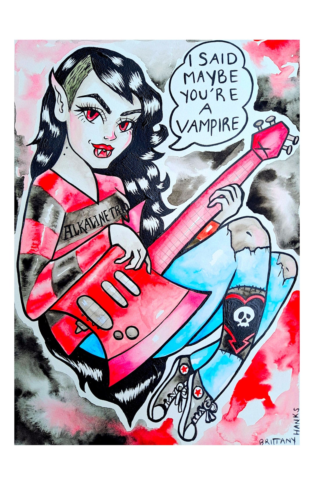 Alkaline Trio X Marceline Art Print 11x17 Adventure Time Illustration ...