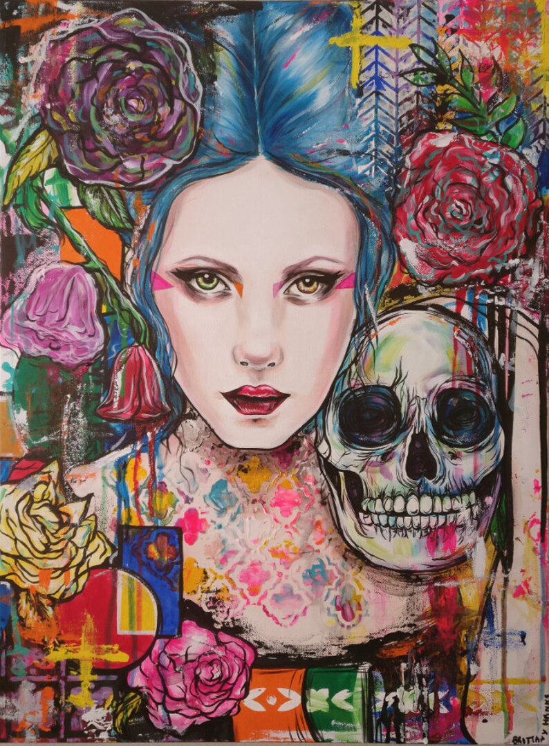 Rescue and Restore 12x16 Fine Art Print Woman With Skull and - Etsy