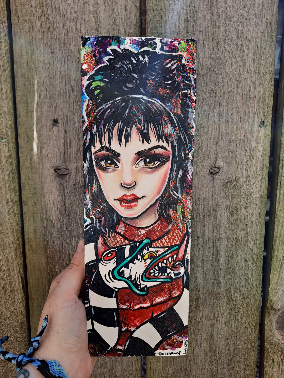 Lydia Deetz Beetlejuice 4 X 12 Inches Gothic Goth Punk Art Halloween ...