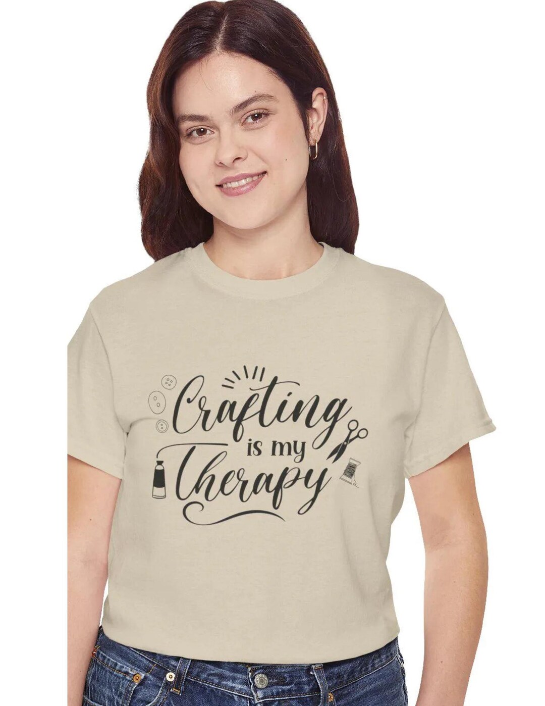 Crafting Shirt, Crafting is My Therpy Tshirt, Crafty Mom Gift, Crafting ...