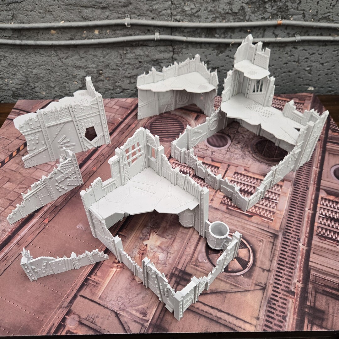 Space Orc Themed Terrain | Xenos Sector | Terrain Buildings - Etsy