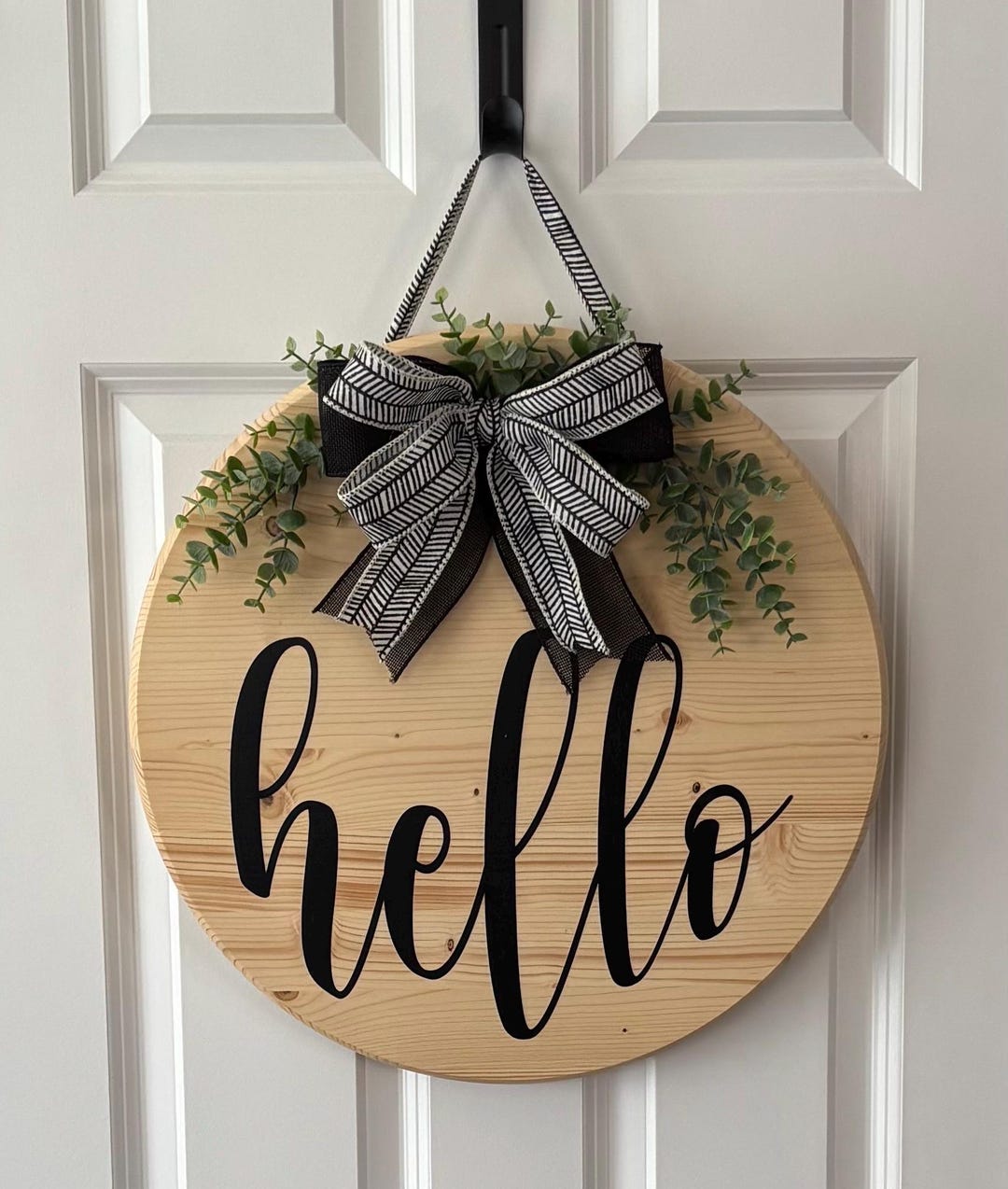 Hello Door Sign, Hello Door Welcome Sign, Hello Door Decor, Welcome ...