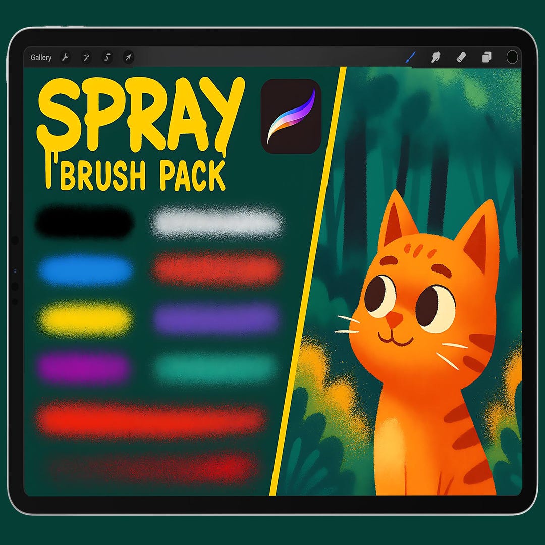 Spray Brushes for Procreate, Procreate Street Graffiti Brushes, Handstyle Graffiti Procreate ...