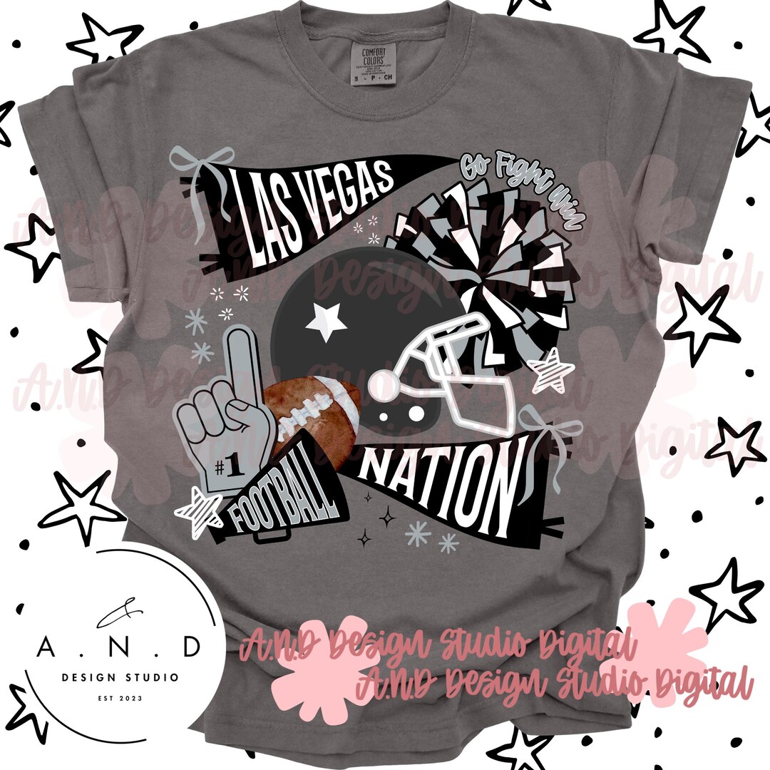 Las Vegas Nation Football Doodle PNG - Etsy