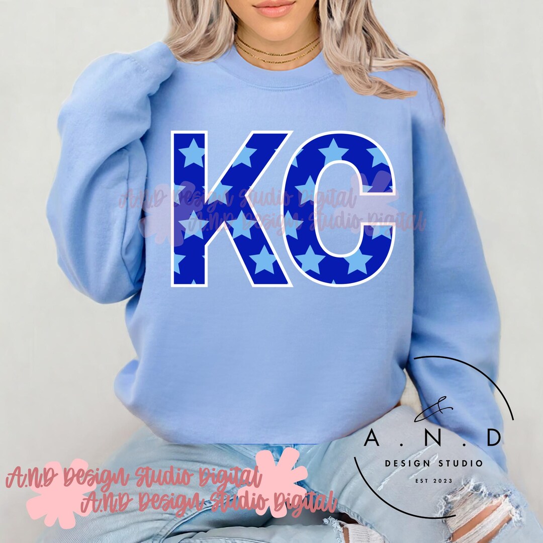 KC Stars- Royal Blue/powder Blue PNG - Etsy