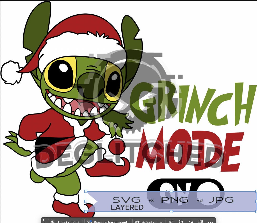 Stitch Grinch Mode - SVG - Layered SVG - PNG - Jpg - Cut Files - - Etsy