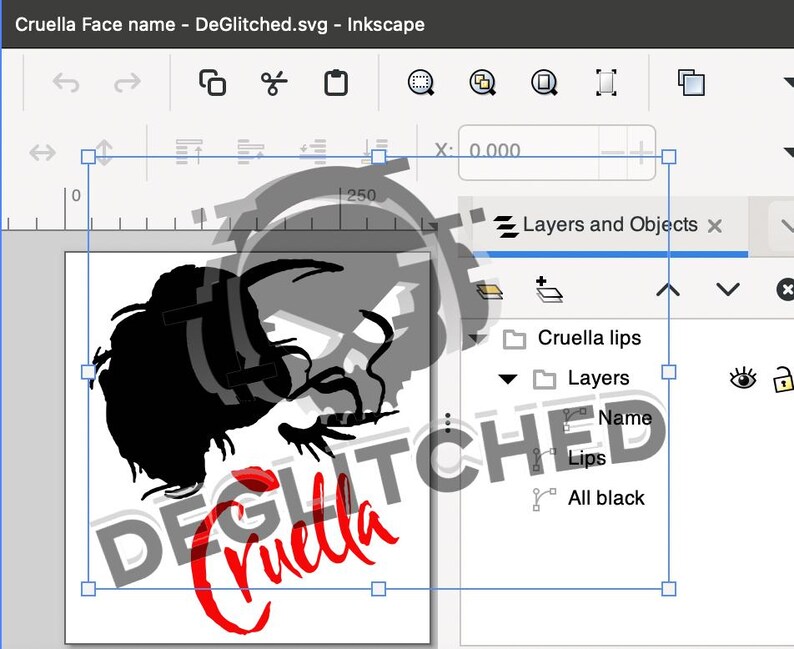 Cruella - "face & Name " - SVG - Layered SVG - PNG - Cut Files - - Etsy