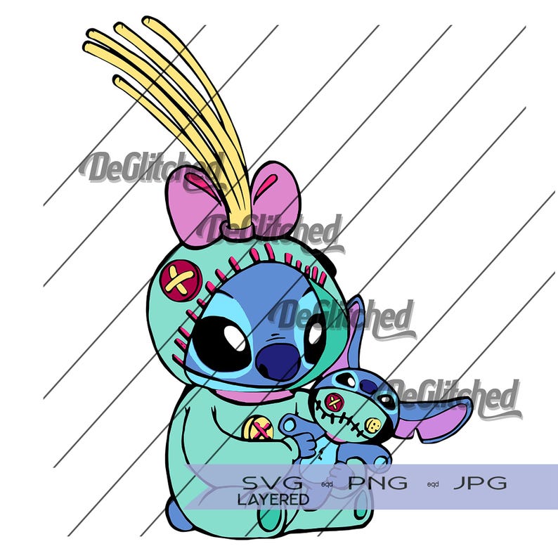 Stitch as Scrump - SVG - Layered SVG - PNG - Cut Files - - Etsy