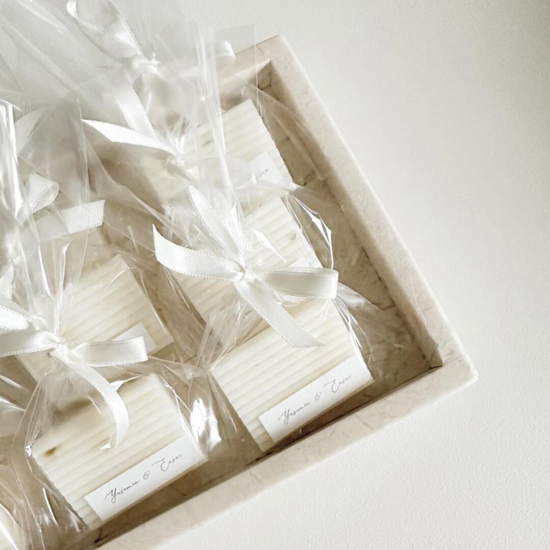 50 Personalized Scented Soap Favors – Handmade Mini Guest Soaps Perfect ...