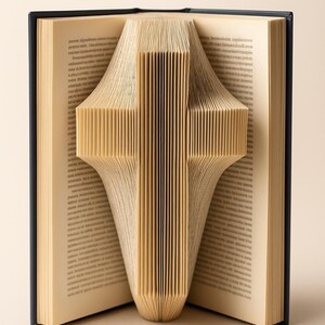 Cross Book Folding Pattern | Folded Book Art Tutorial | Christian Gift ...
