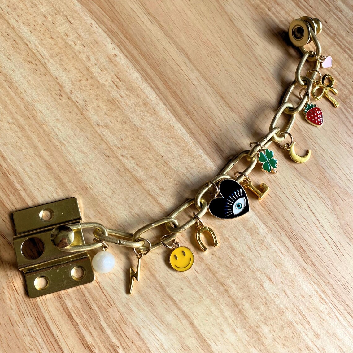 Charm Bracelet Door Lock With 11 Unique Charms | Personalized With Your ...