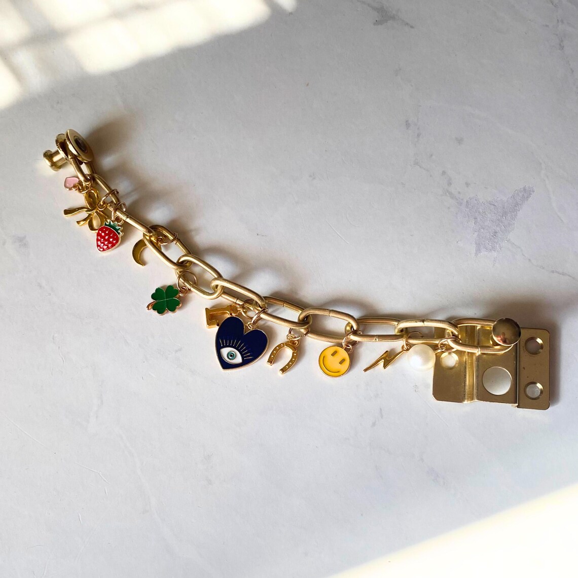 Charm Bracelet Door Lock With 11 Unique Charms | Personalized With Your ...