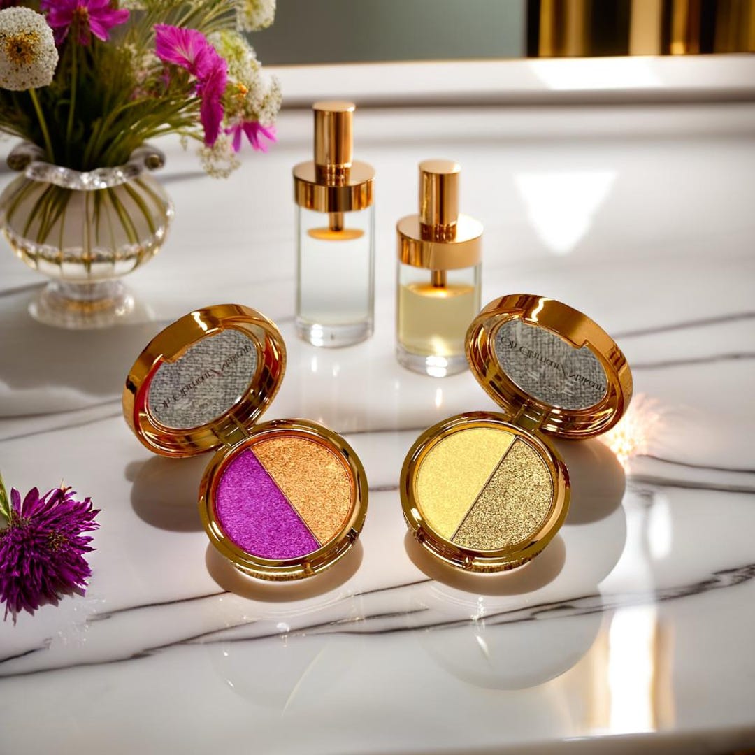 Double Eyeshadow Palette Glitter, Shimmer, Makeup Pallete, High ...