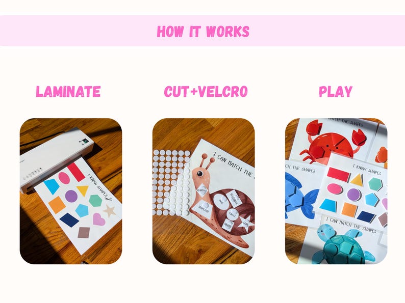 Shapes Matching Activity Printable Quiet Book Preschool Printable Busy ...
