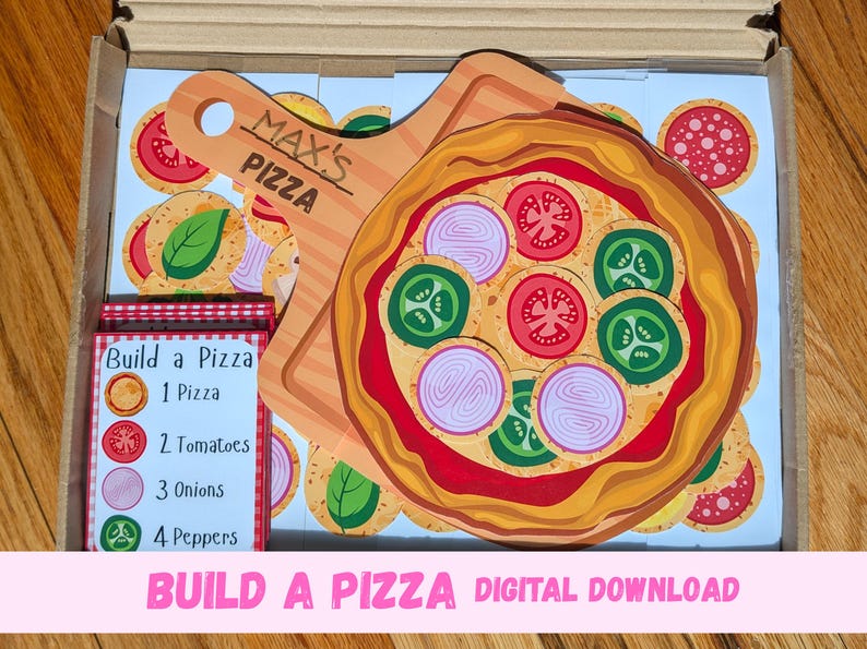 Build A Pizza Printable Quiet Book Preschool Printable Busy Book ...