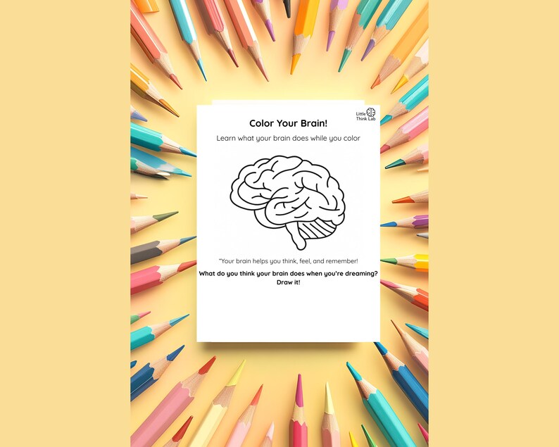 Color Your Brain – Printable Brain Coloring Page for Kids | Calm ...