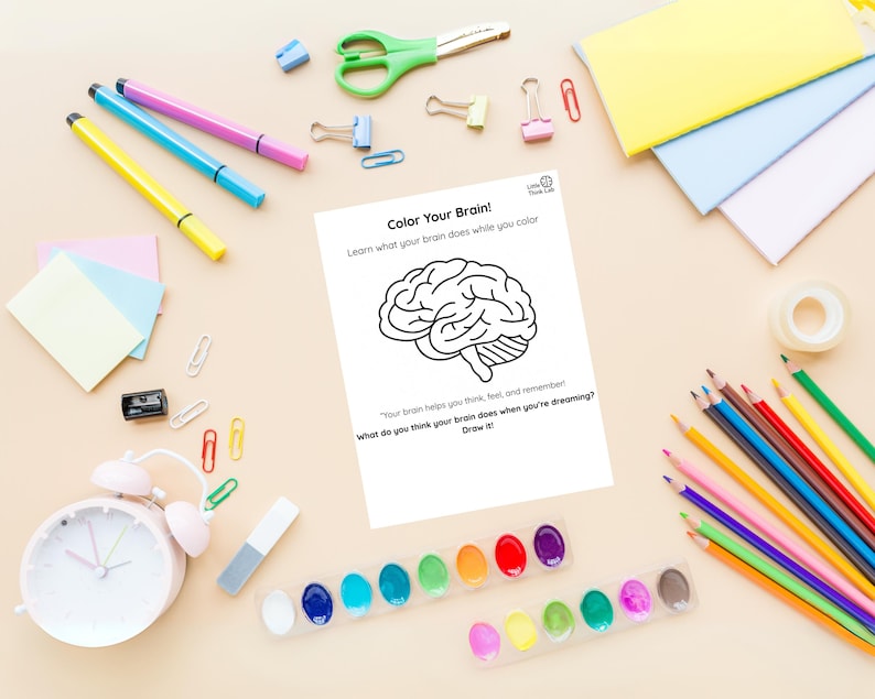 Color Your Brain – Printable Brain Coloring Page for Kids | Calm ...